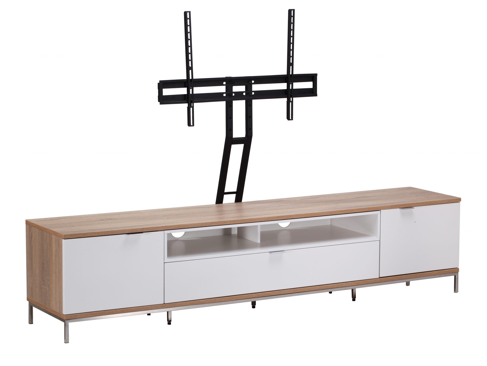 Chaplin 2000 TV Stand White & Light Oak - Romerils Jersey