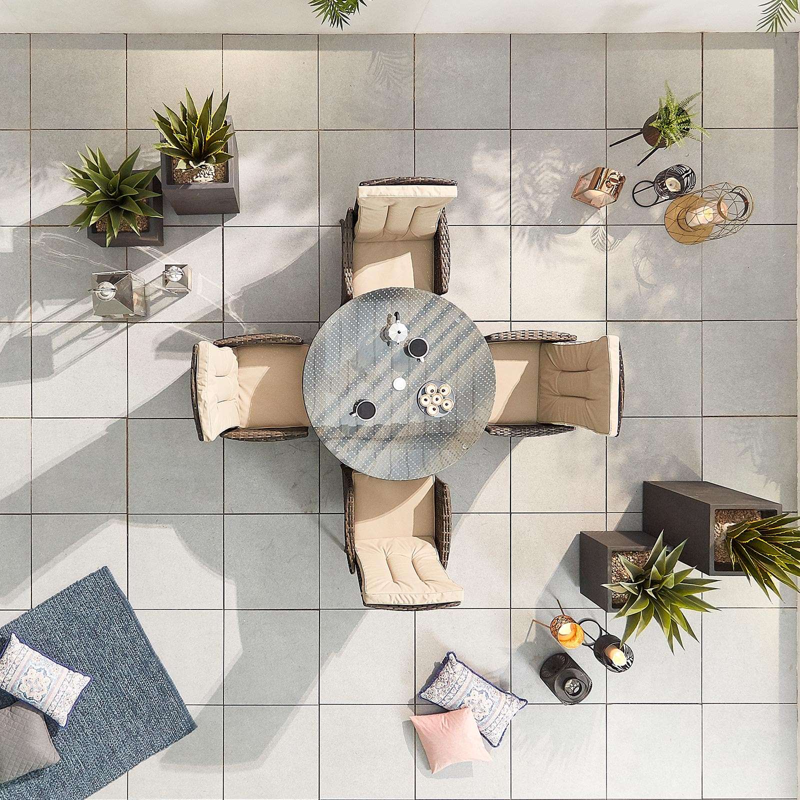 Ruxley 4 Seat Dining Set 2024 www.alhudapk