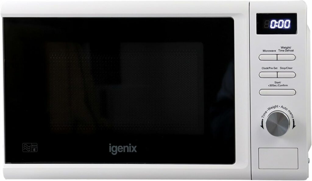 Igenix IGMD0820W Digital Microwave, 20 Litre, 800 W, 5 Power Levels ...