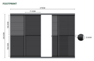 Nova Titan Sliding Doors for 3m Titan Pergola - Grey - Romerils Jersey