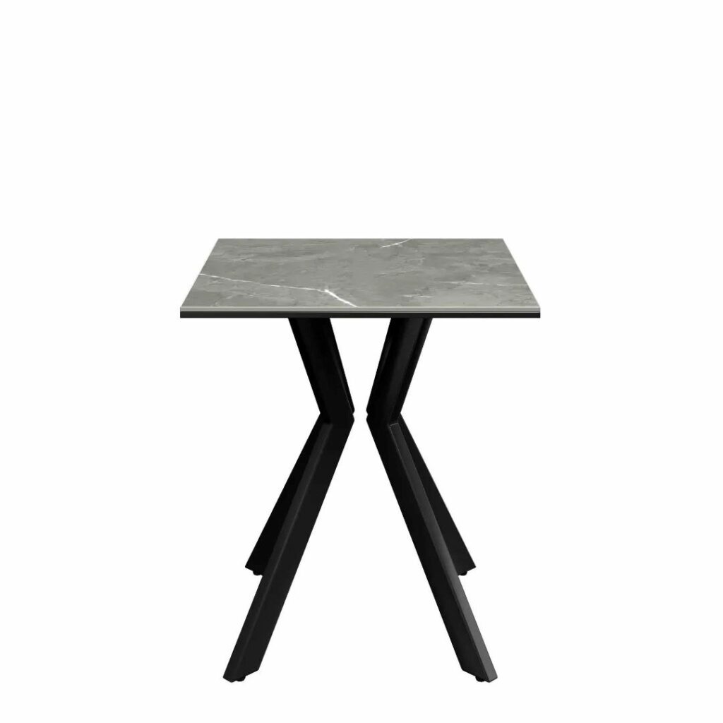 Azzaro Matte Grey Ceramic Side Table - Romerils Jersey