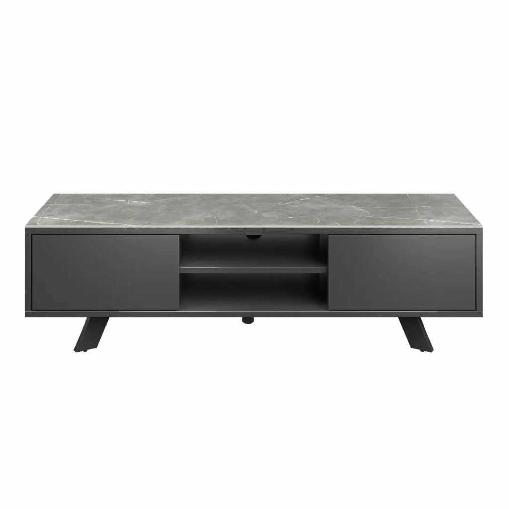 Azzaro Matte Grey Ceramic TV Unit - Romerils Jersey