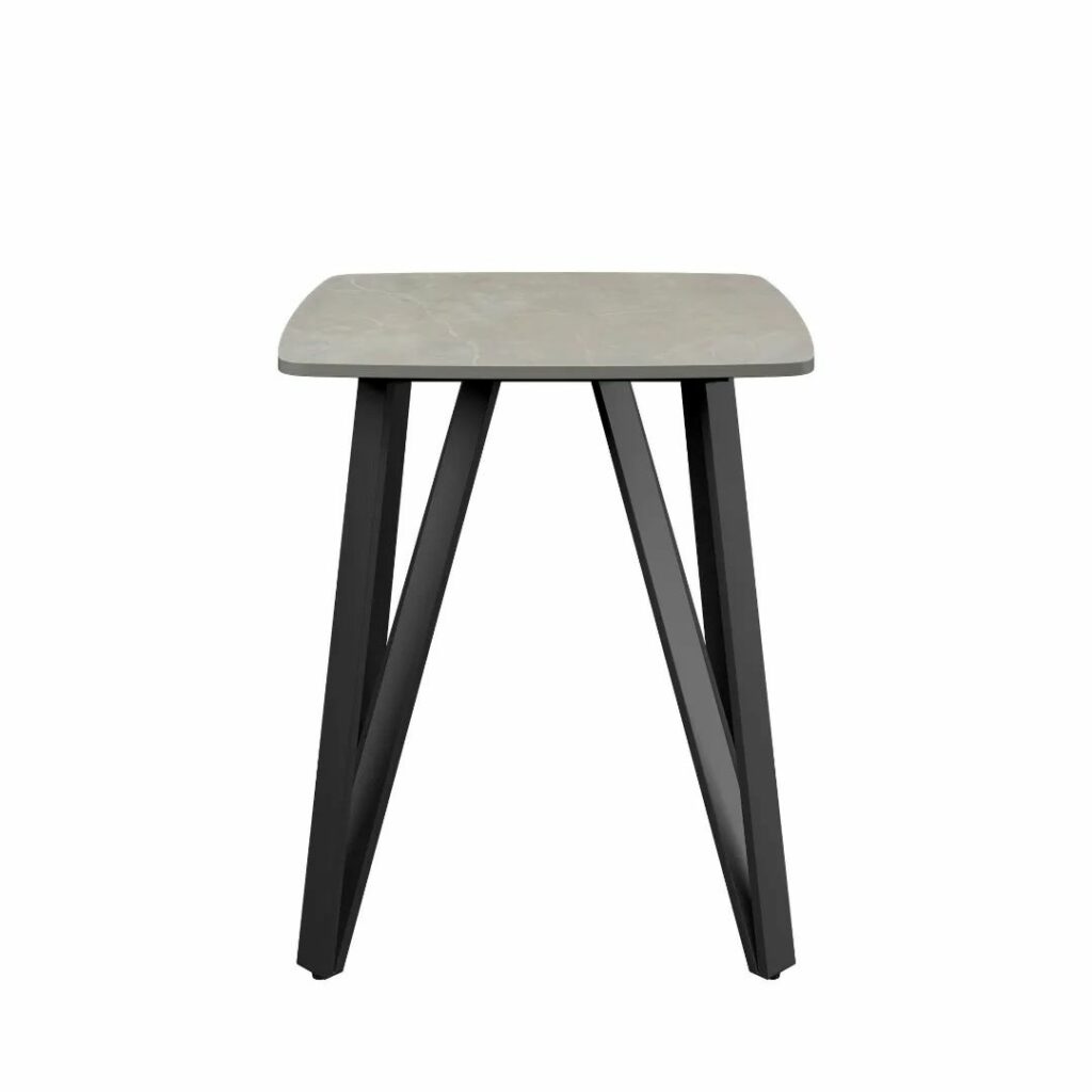Riviera Grey Ceramic Side Table - Romerils Jersey