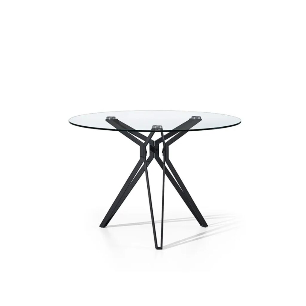 Strata Round Dining Table Clear - 120cm - Romerils Jersey