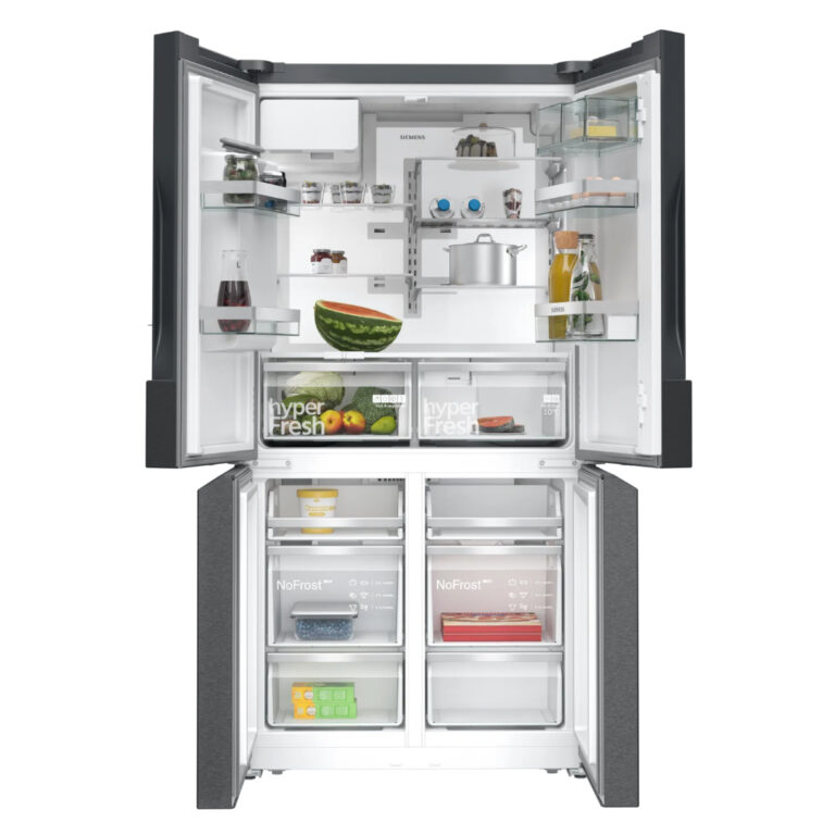 Siemens KF96DPXEA iQ700 French Door Fridge Freezer - Black Steel ...